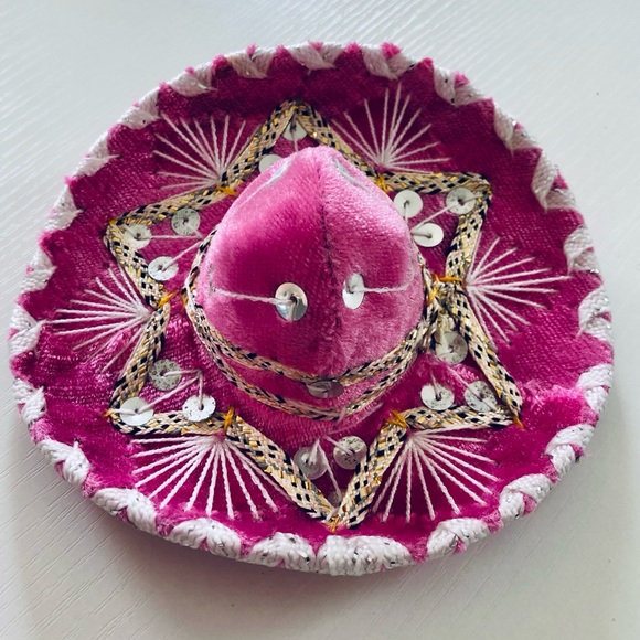 de Mexico | Toys | Mini Sombrero Import De Mexico Pink Velvet With ...